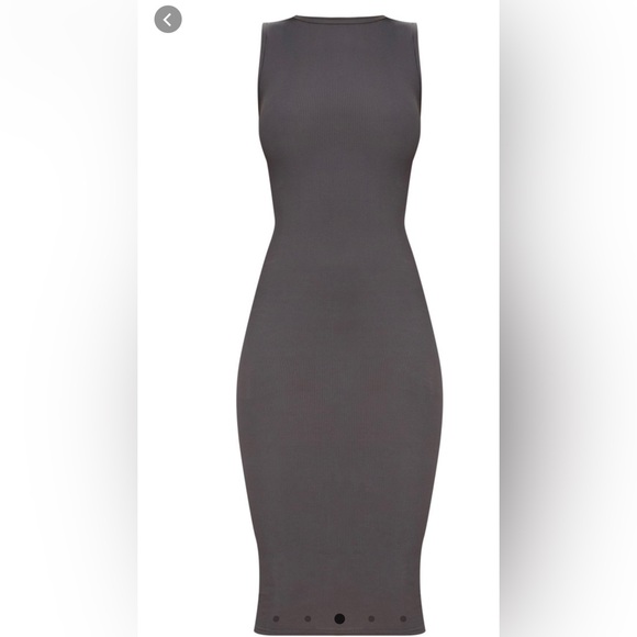 PrettyLittleThing | Dresses | Prettylittlething Basic Charcoal Grey ...